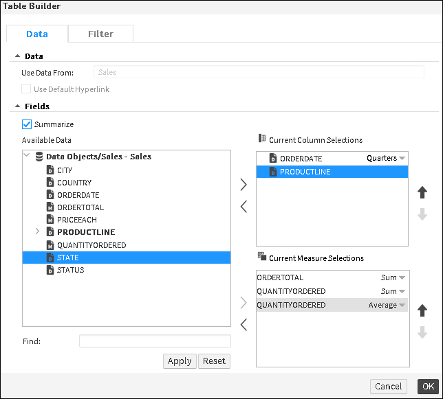Creating a summary table Creating a summary table
